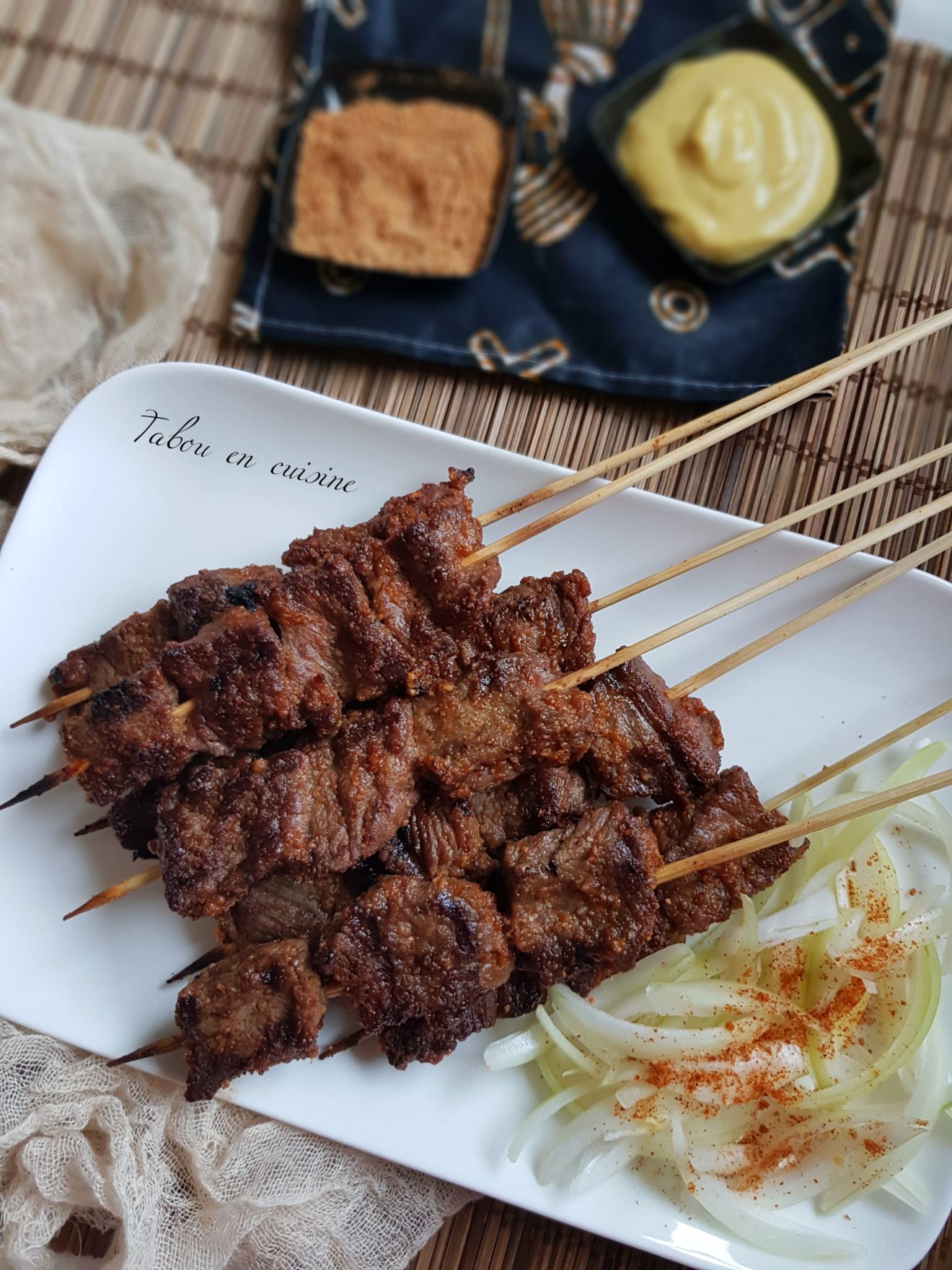 Dibi haoussa, suya (Brochettes de bœuf)