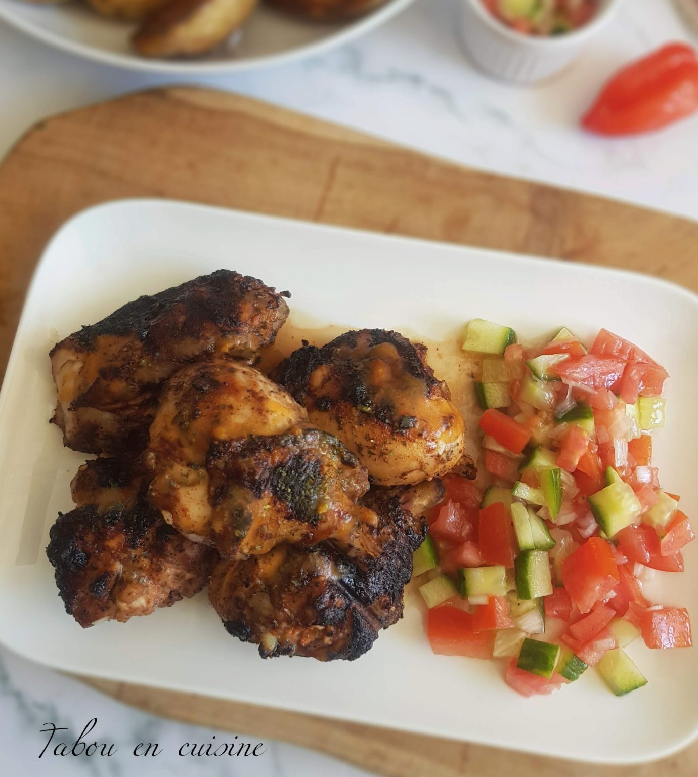 Poulet à la jerk (poulet épicé jamaïcain)