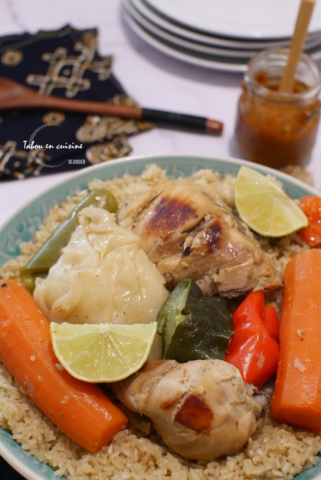 Tiebou guinar blanc, riz au poulet sénégalais (thiebou wekh)