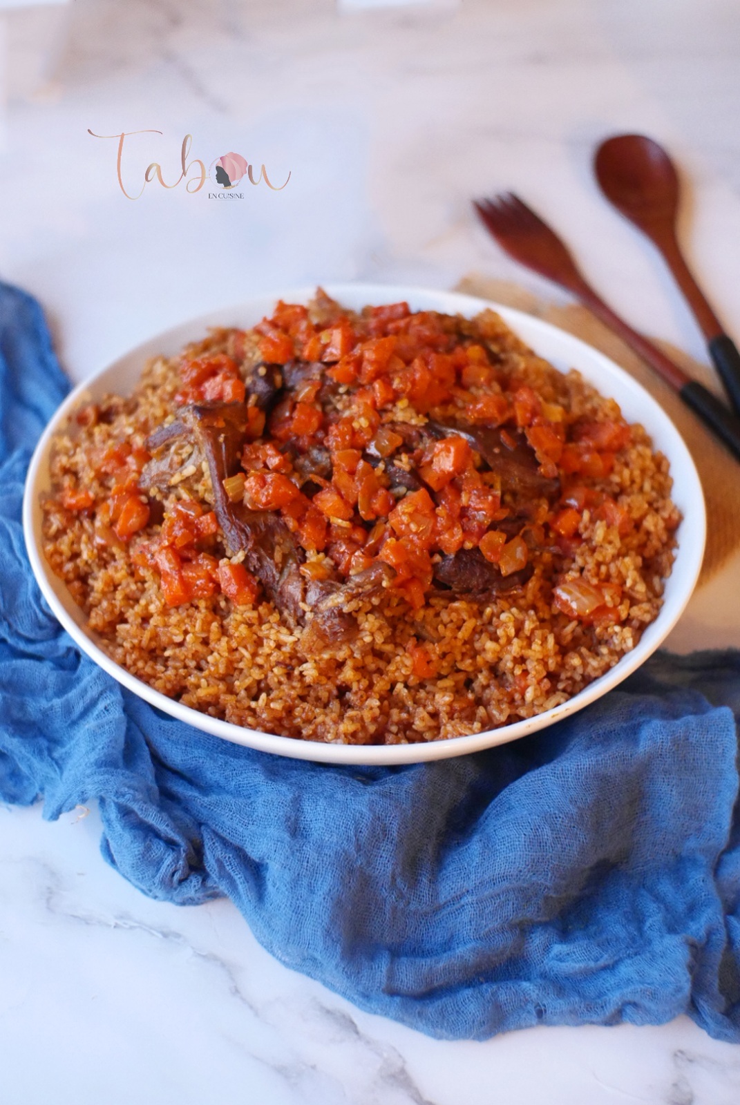 Thiebou yapp bou xonq (riz rouge sénégalais à la viande)