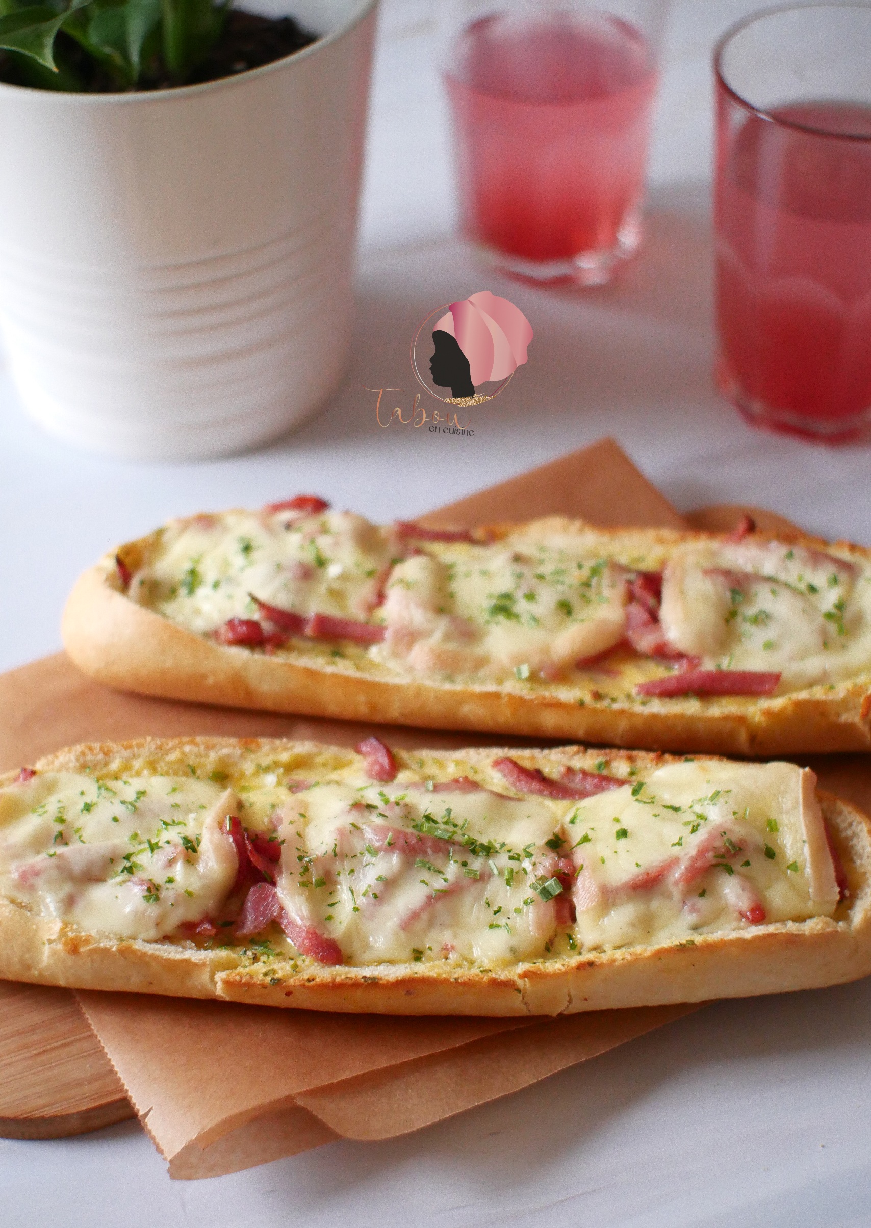 Baguettes farcies lardons et fromage